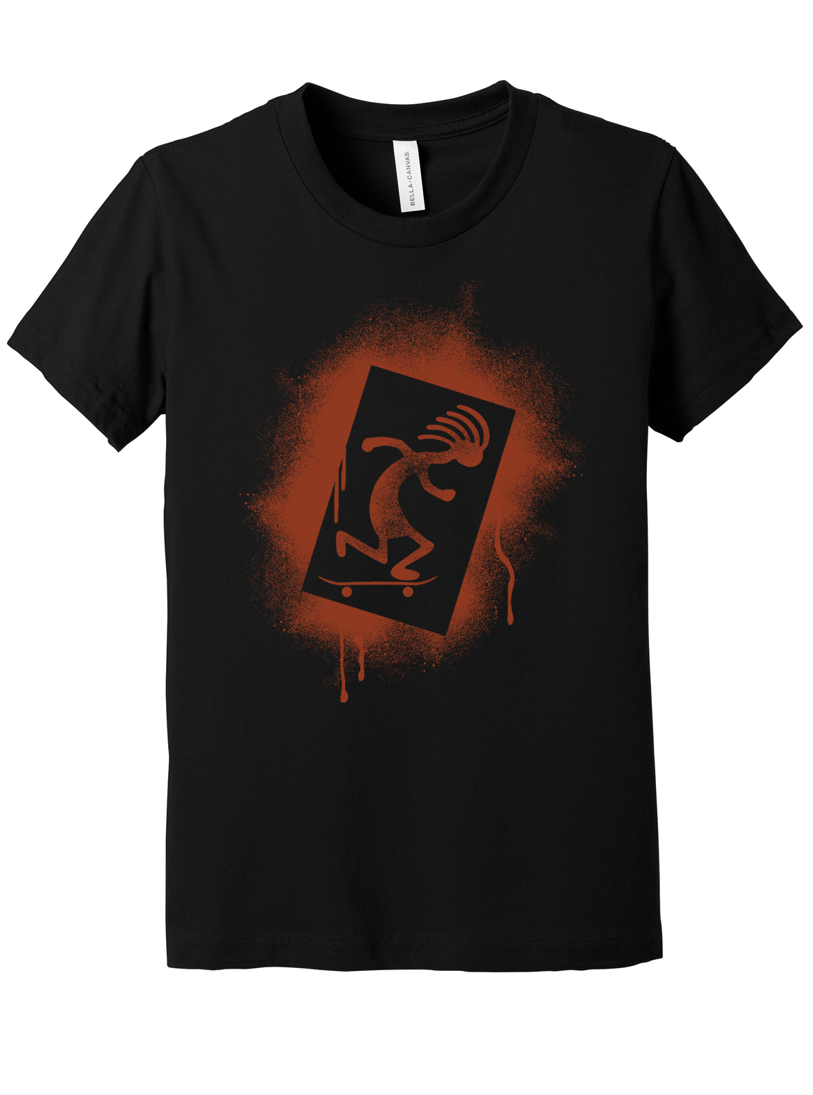 Skateboarding Kokopelli | Youth Unisex T-Shirt | Guerrilla Graphix